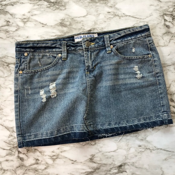 Deb | Skirts | Deb Distressed Mini Denim Jean Skirt 5 | Poshmark